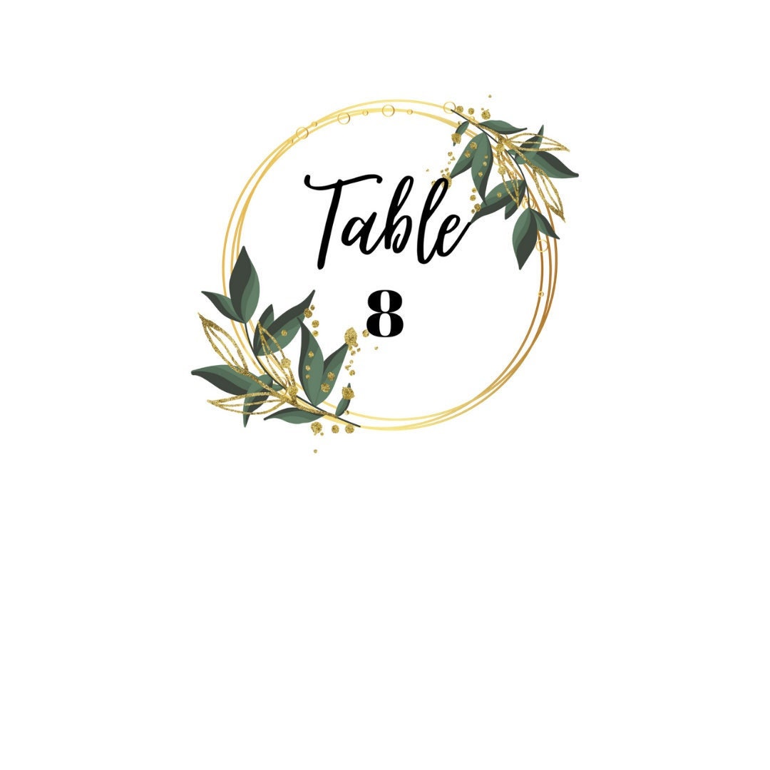 Printable at Home Table Number Designs - Etsy