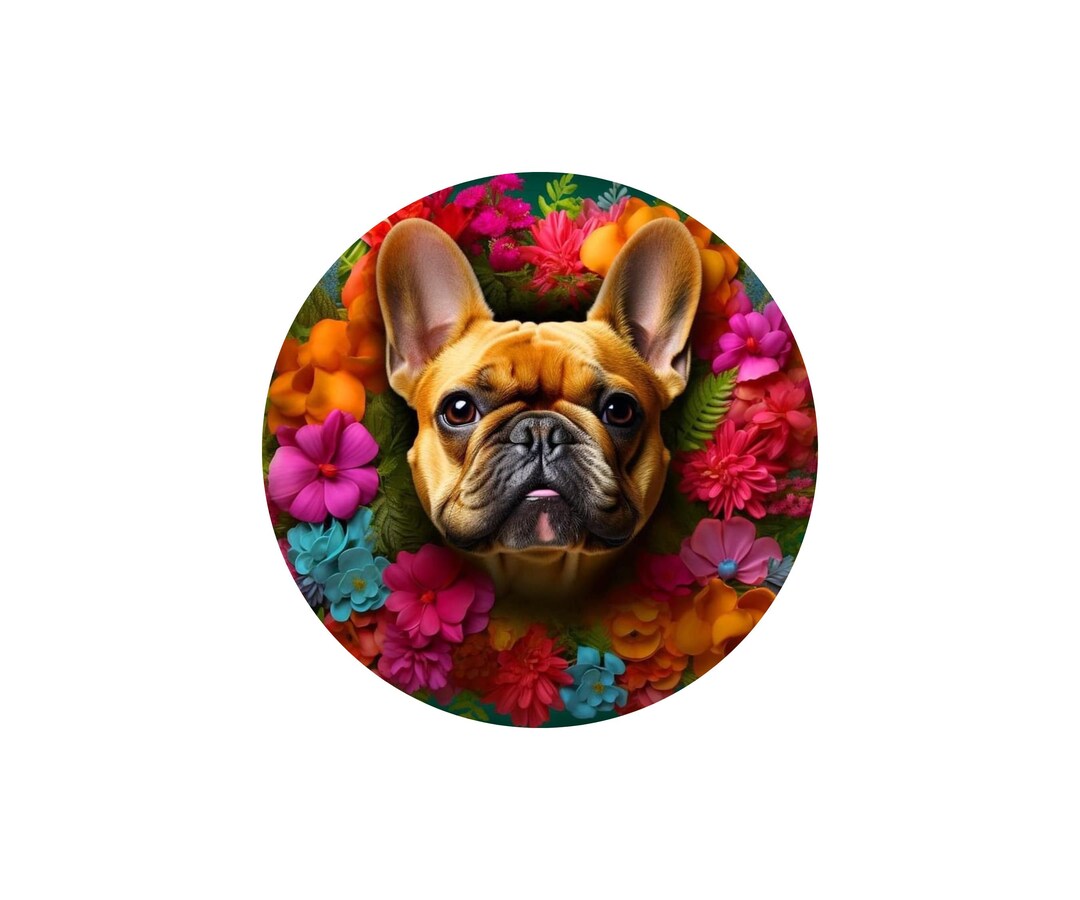 Frenchie Wreath Sign, Metal French Bull Dog Sign, Frenchie Wreath Sign ...