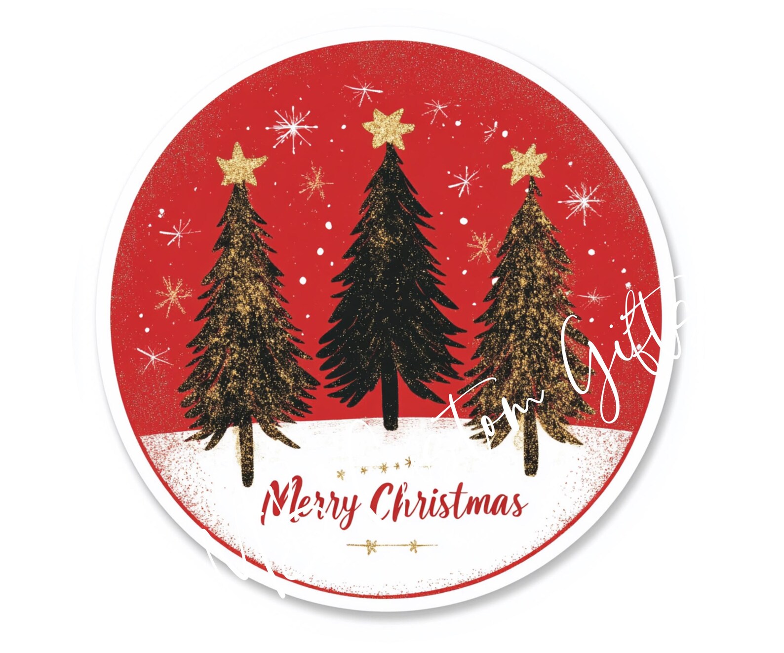 Merry Christmas Trees Wreath Sign: 3D Aluminum Attachment - Etsy