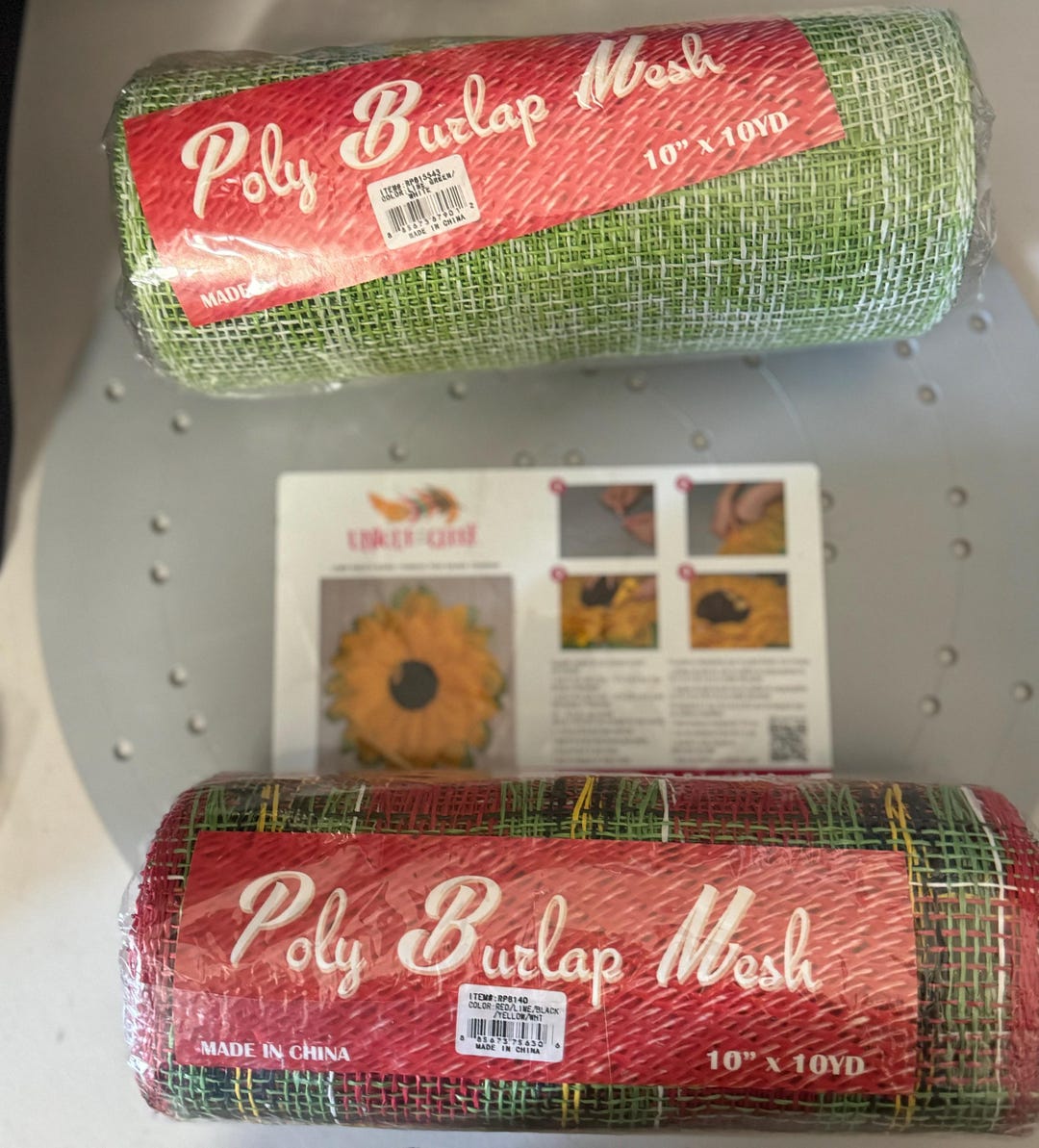 DIY UNIC Board Wreath Kit, Poly Burlap Mesh, - Etsy