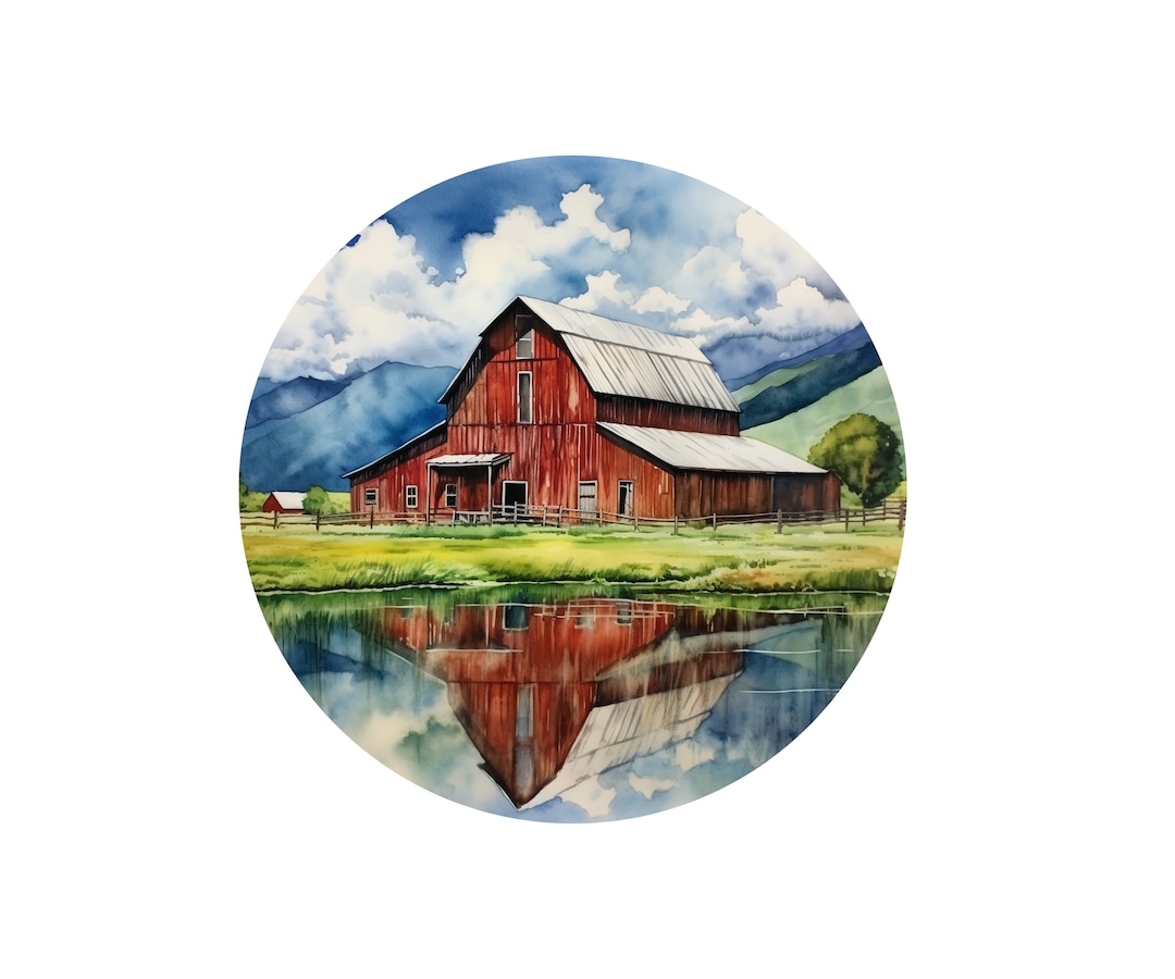 Red Barn Welcome Wreath Sign, Red Barn Sign, Farmhouse Decor., Wreath ...