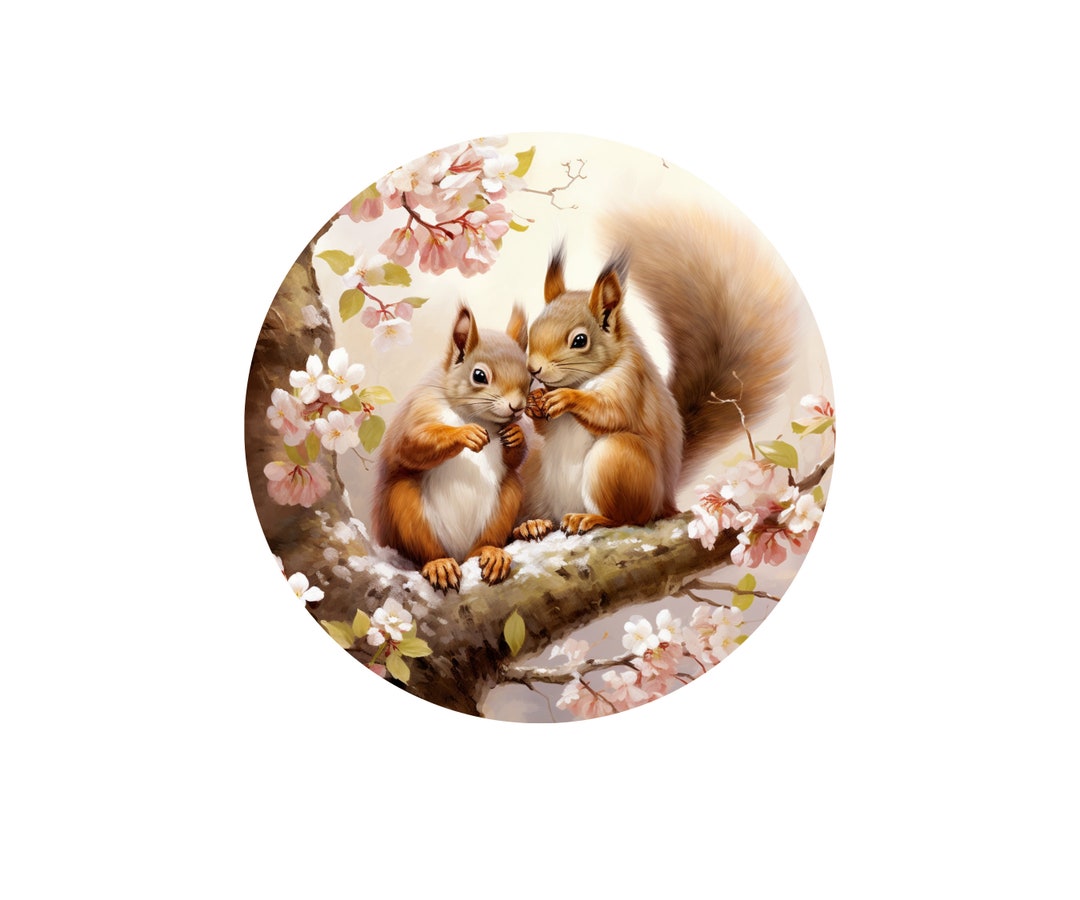 Squirrel Wreath Sign: Woodland Theme Aluminum Decor - Etsy