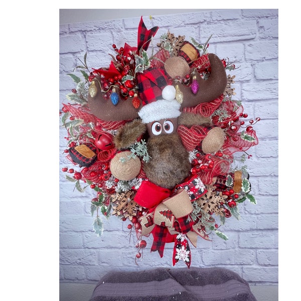 Moose Wreath - Etsy