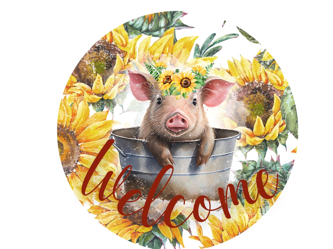 Welcome Piggy Sign, - Etsy