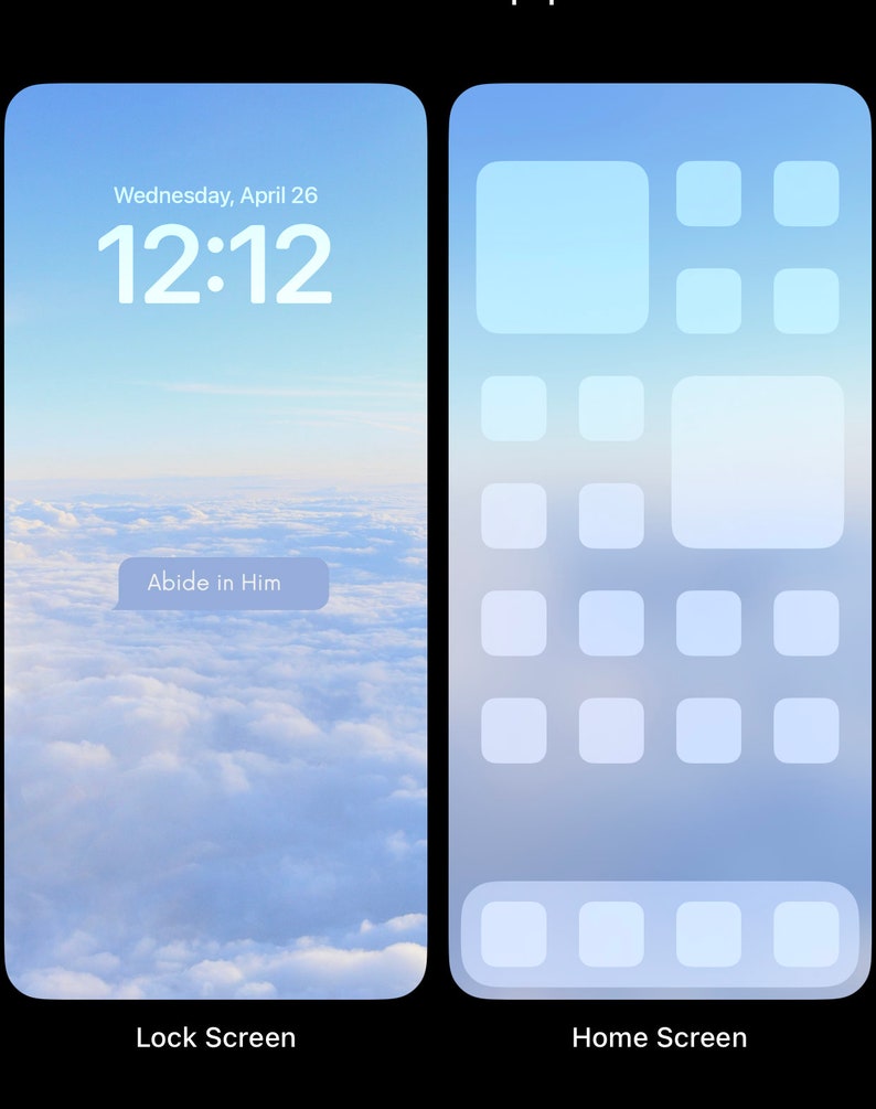Abide in Him Christian Phone Wallpaper - Digital Download - Etsy