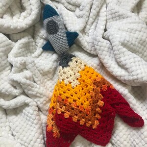 Rocketship Lovey Crochet Pattern//rocketship Amigurumi//baby Shower ...