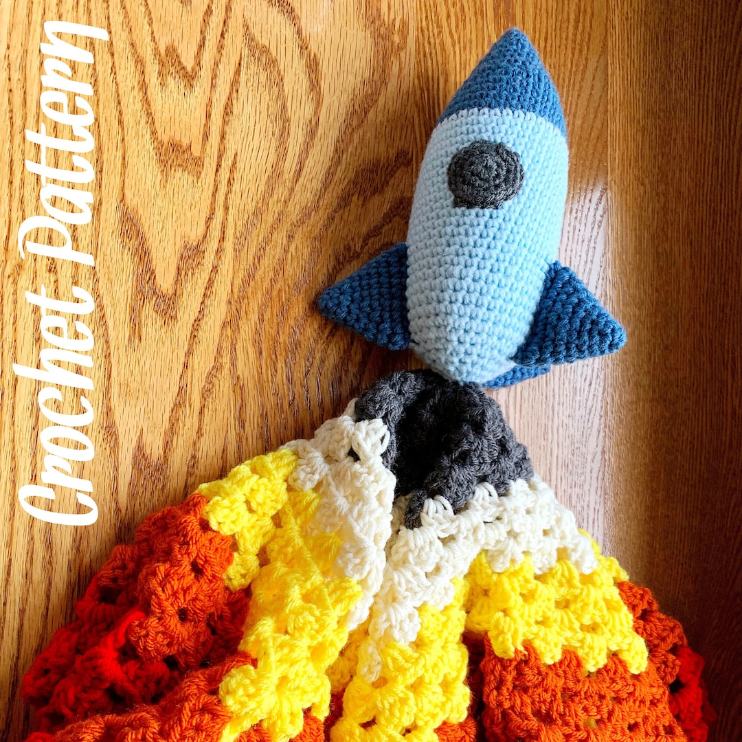 Rocketship Lovey Crochet Pattern//rocketship Amigurumi//baby Shower ...