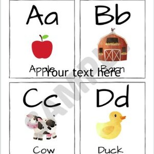 Alphabet Flashcards, ABC Printable Flashcards, Preschool Flashcards ...