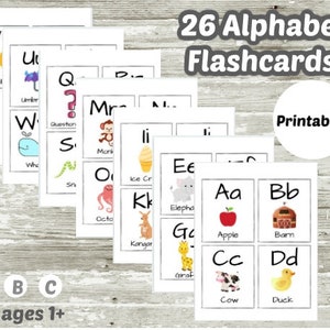 Alphabet Flashcards, ABC Printable Flashcards, Preschool Flashcards ...