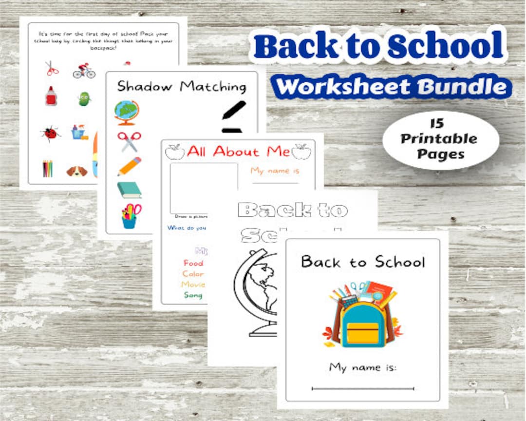 Back to School Worksheets | Kindergarten Worksheets | First Day of ...