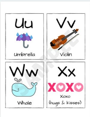 Alphabet Flashcards, ABC Printable Flashcards, Preschool Flashcards ...