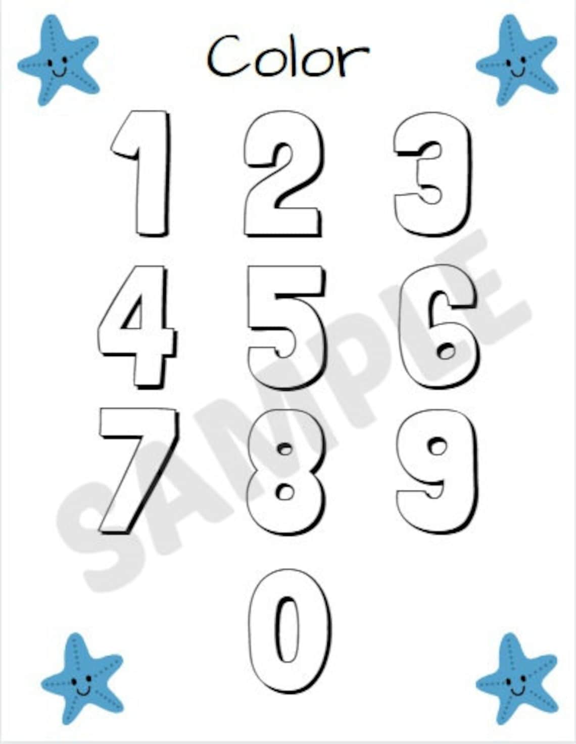 Number Worksheets Preschool Workbook Kindergarten - Etsy