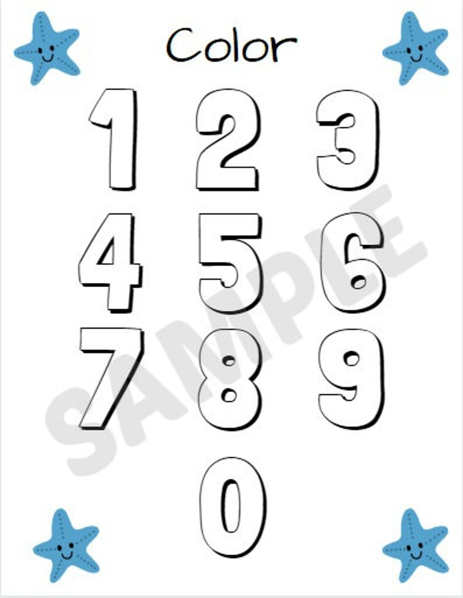 Number Worksheets Preschool Workbook Kindergarten - Etsy