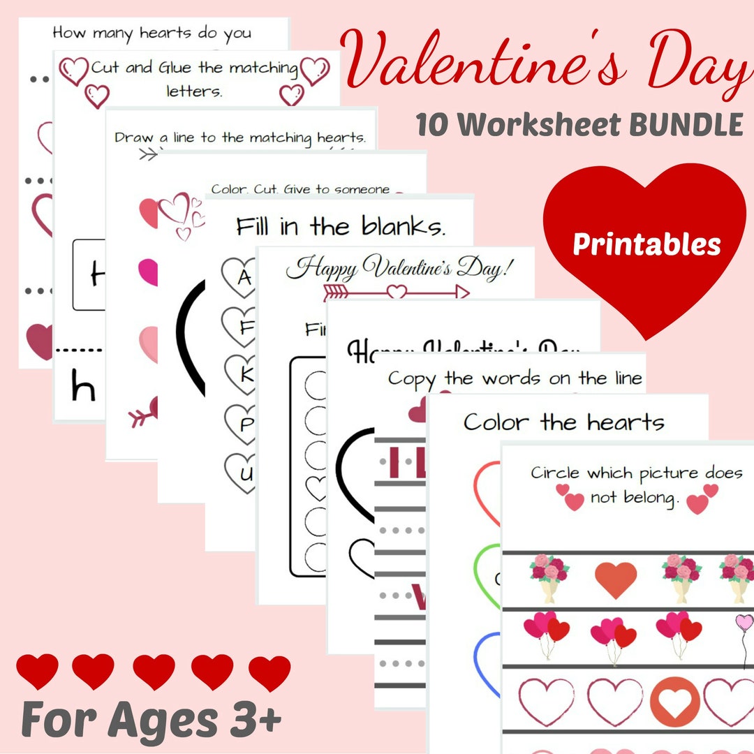 Valentine's Activities | Preschool Worksheets | Valentine's Printables ...