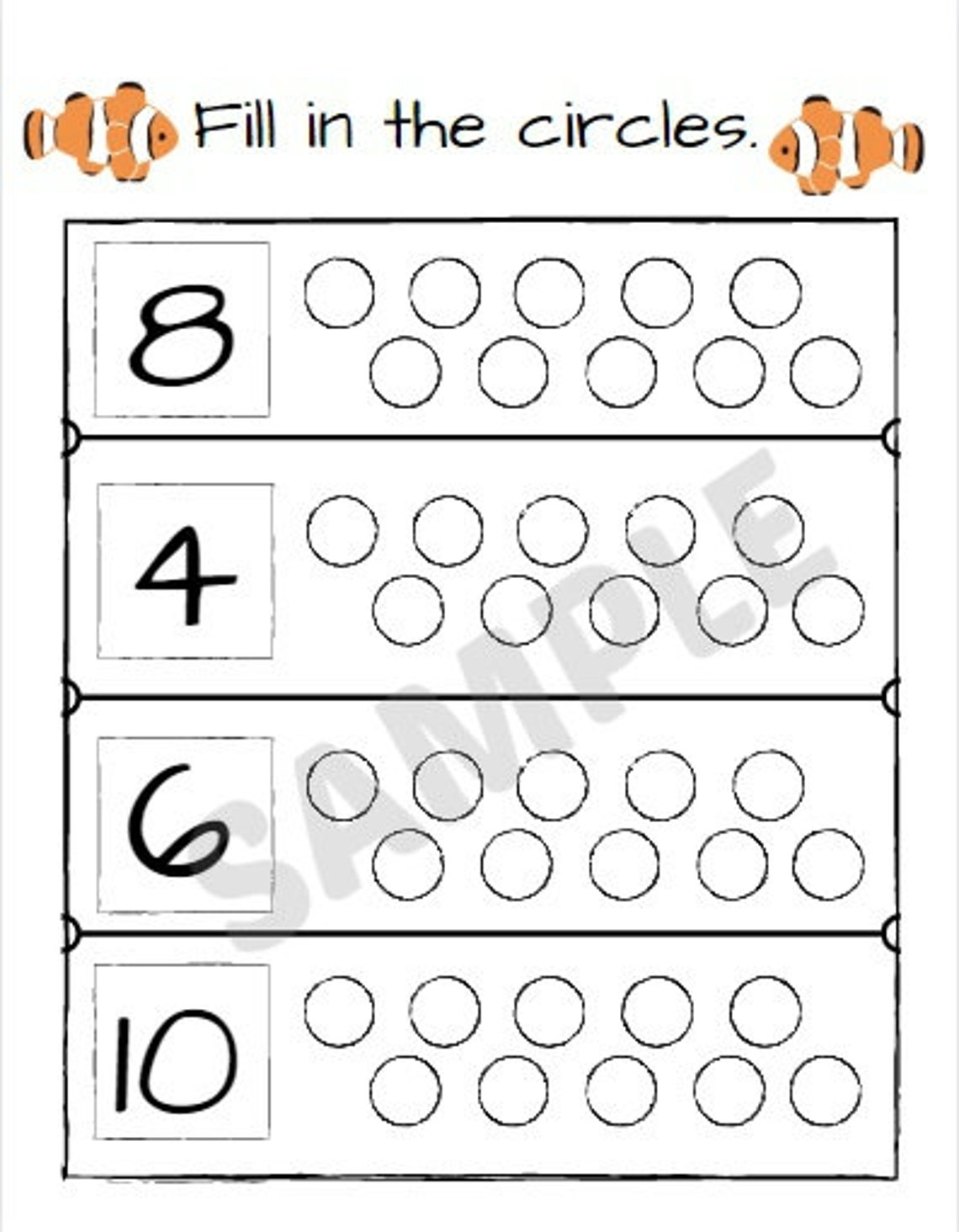Number Worksheets Preschool Workbook Kindergarten - Etsy