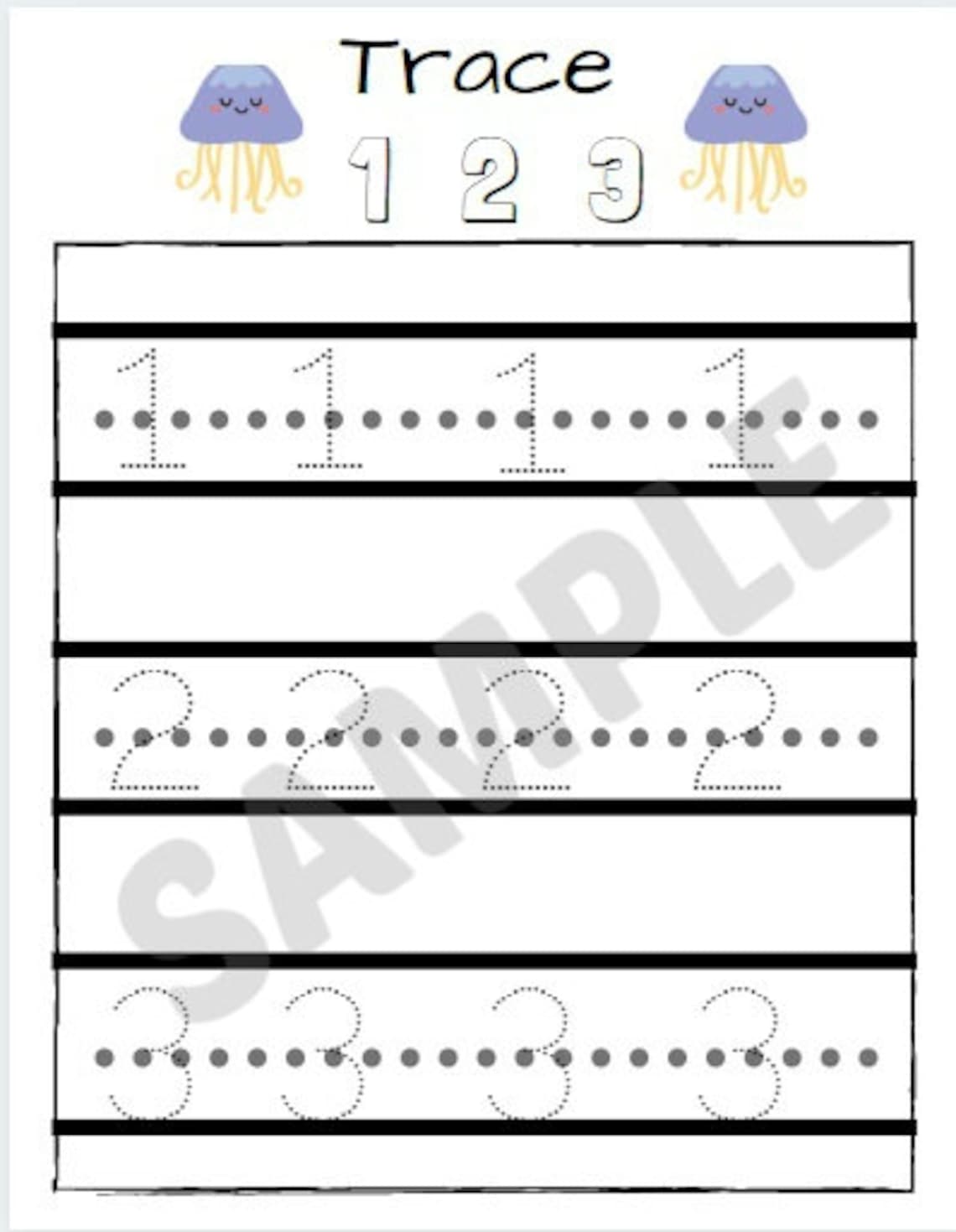 Number Worksheets Preschool Workbook Kindergarten - Etsy