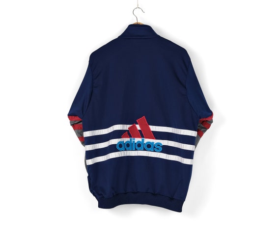 00s Vintage Men's ADIDAS Back Logo Blue Red White Track - Etsy
