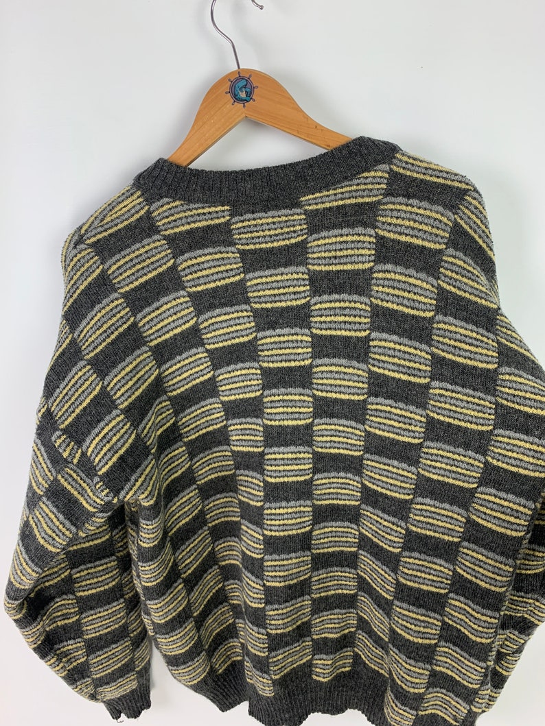 90s Rare Vintage Men's LACOSTE Chemise Chess Patterns Wool Button ...