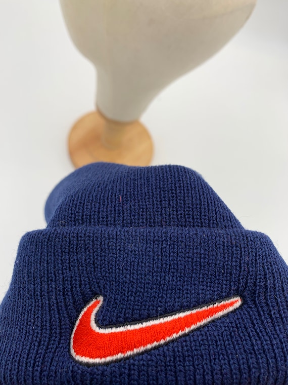 Vintage NIKE center swoosh navy blue hat Size One Siz… - Gem