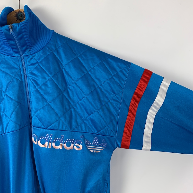 80s Rare Men's Vintage ADIDAS Ventex USA Logo Blue Track - Etsy