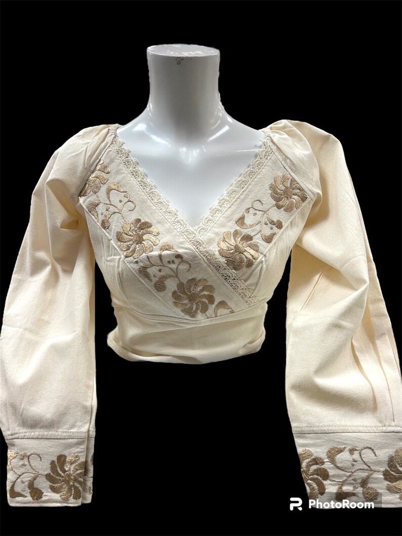 Blusa Hermosa.hand Embroidered Long Sleeve Blouse. Mexican Top. Mexican ...
