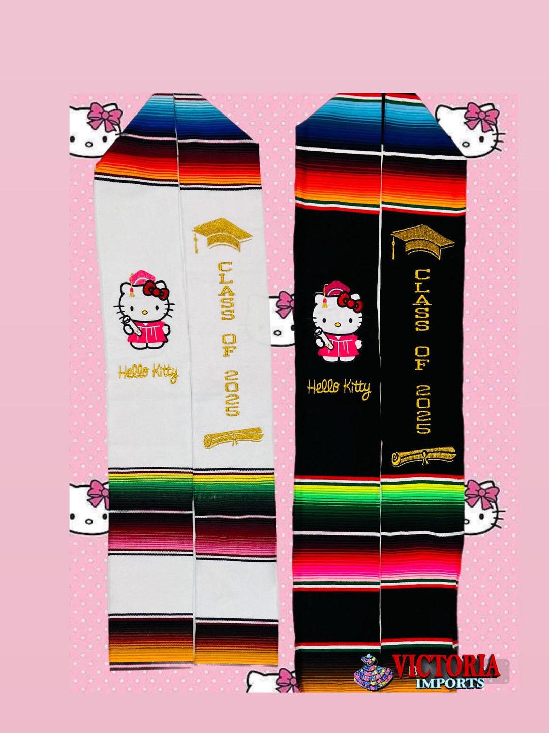 Buy Hello Kitty and Kuromi Estolas Graduation Class of 2025, Coquette ...