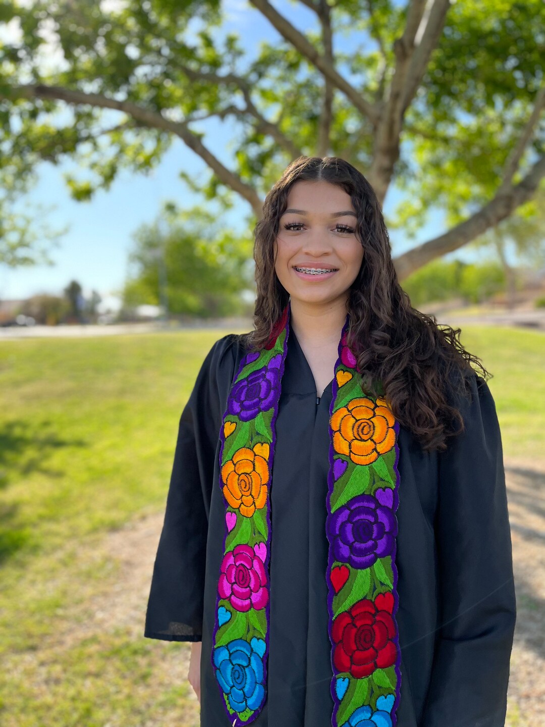 Embroidered Flowers /graduation Sash / Estola Bordada De Flores - Etsy