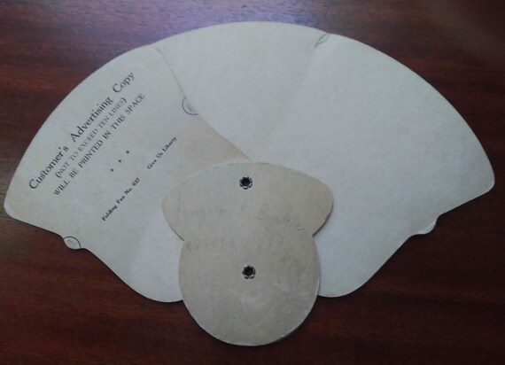 Vintage Cardboard Folding Advertising Fans: Mountains… - Gem