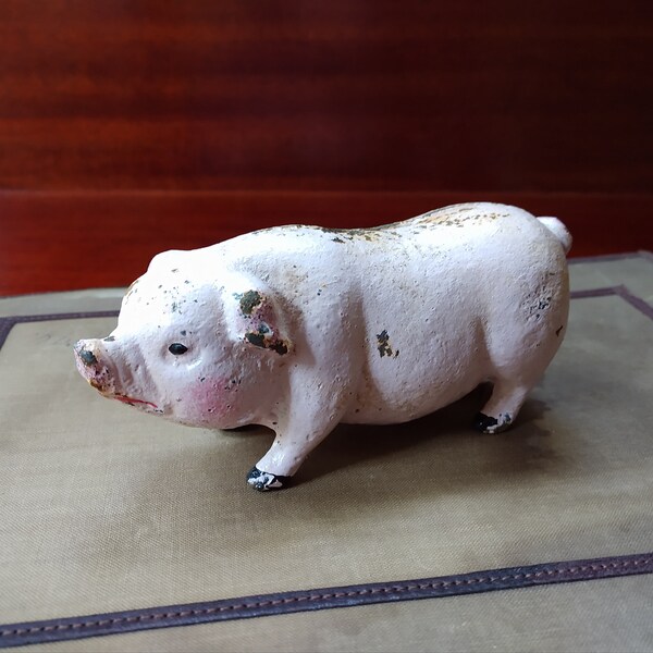 Pig Cast Iron Piggy Bank - Etsy