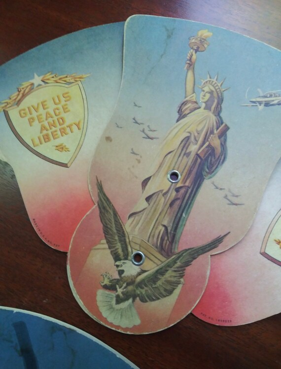 Vintage Cardboard Folding Advertising Fans: Mountains… - Gem