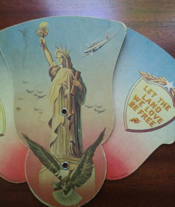 Vintage Cardboard Folding Advertising Fans: Mountains… - Gem