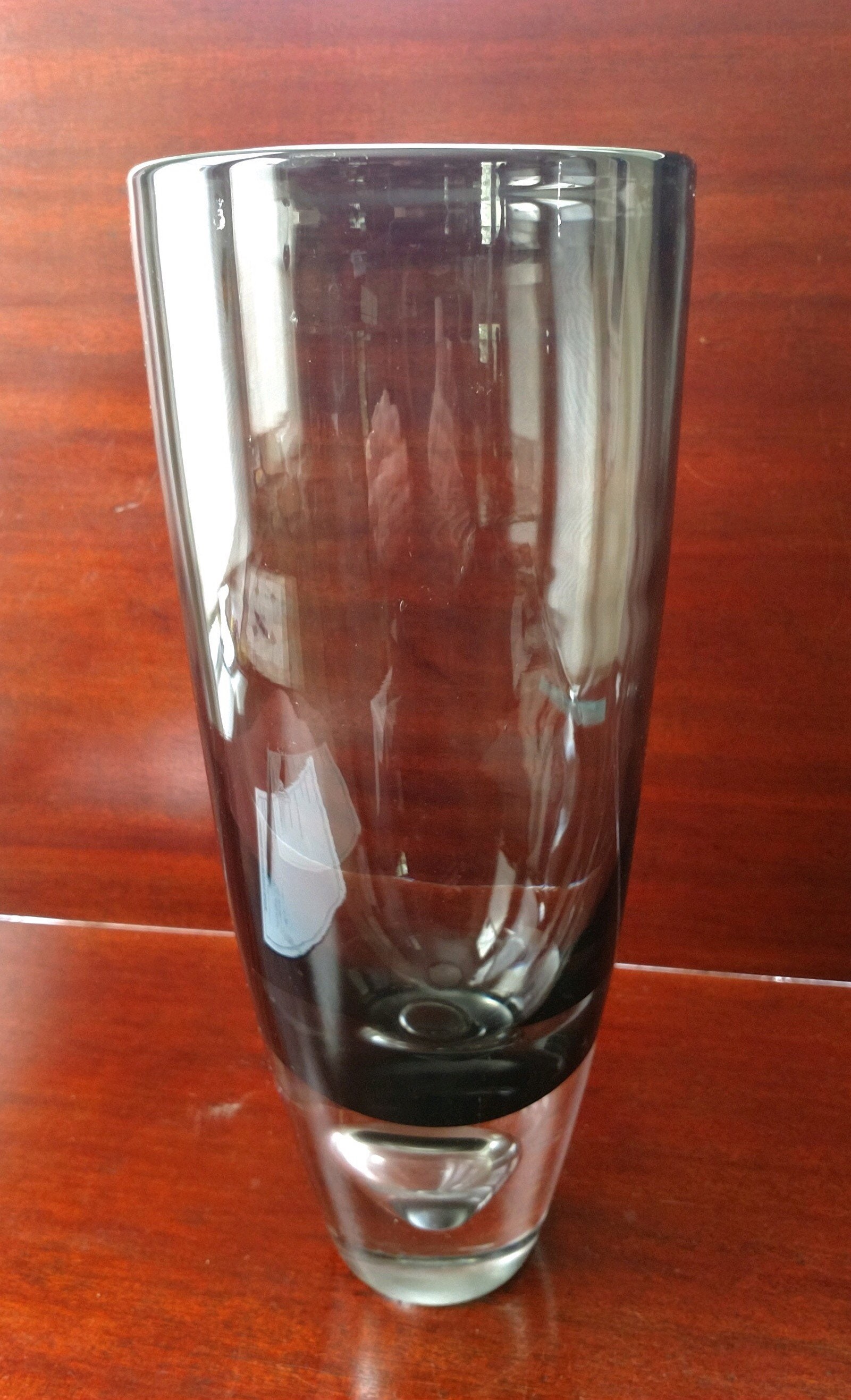 Vintage vidrio de humo contemporáneo vaso de vidrio / gris vidrio ...