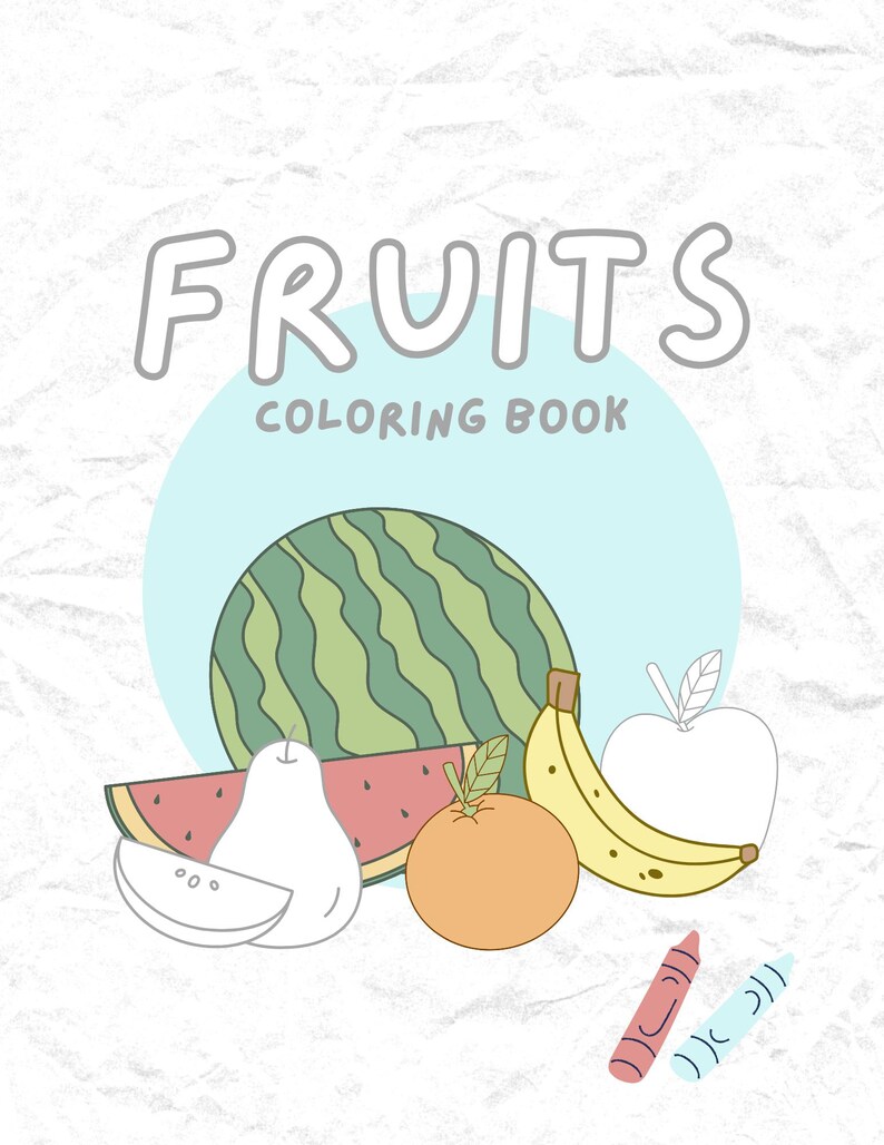 PRINTABLE Fruits 22 Coloring Pages - Fruits Colouring Book Digital File ...