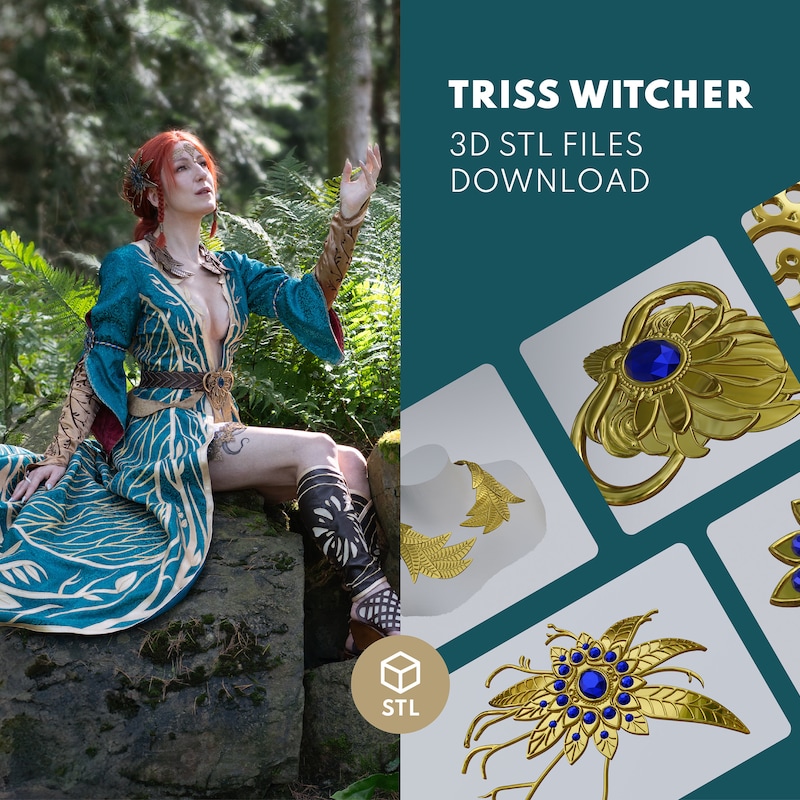 Triss Merigold the Witcher 3d - Etsy UK