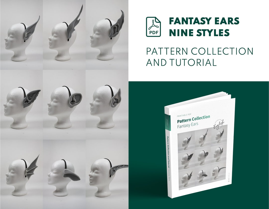 Fantasy Ears - Cosplay Costume Pattern/ Blueprint + Tutorial E-book ...