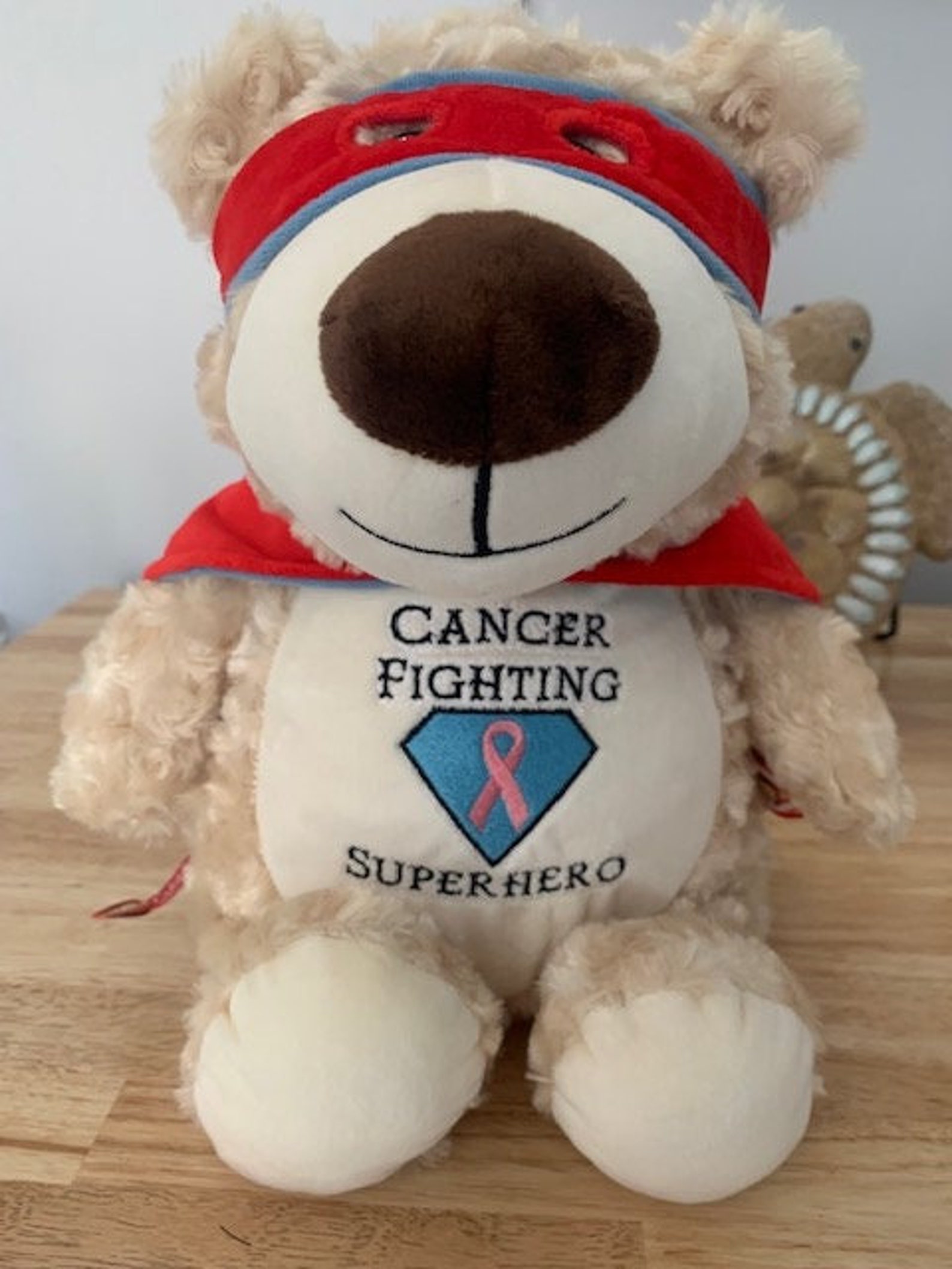 Superhero, Cancer Fighting Bear Machine Embroidered - Etsy