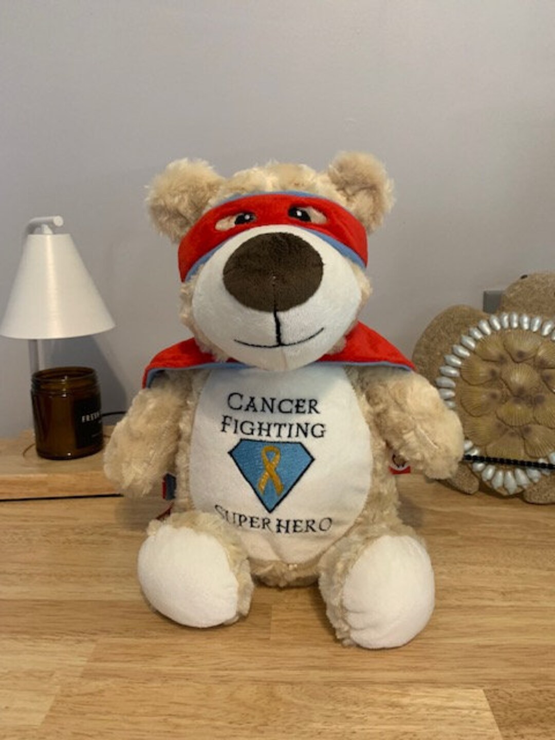 Superhero, Cancer Fighting Bear Machine Embroidered - Etsy