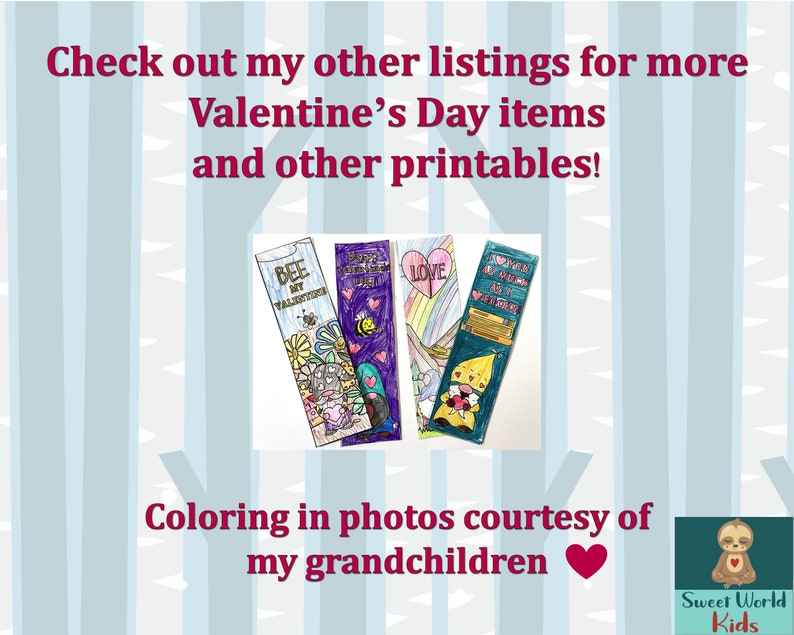 Gnome Valentine's Day Coloring Bookmarks - 8 Designs for Kids to Color ...