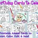Birthday Printable Cards 10 Coloring Animal Cards for Kids to Color ...