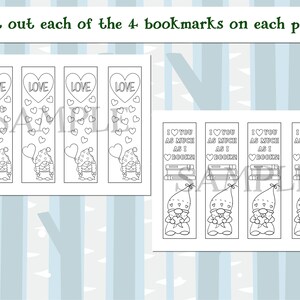 Gnome Valentine's Day Coloring Bookmarks - 8 Designs for Kids to Color ...