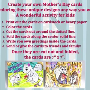 Mother's Day Printable Cards - 5 Animal Mother's Day Cards for Kids to ...