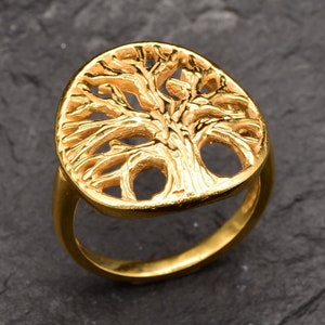 Tree of Life Ring Vintage Tree Ring Gold Tree Ring - Etsy