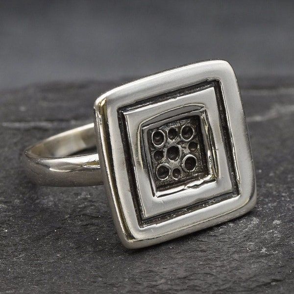 Unique Silver Ring - Etsy