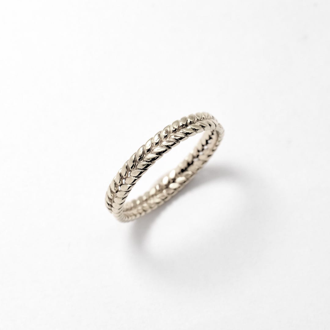Braided Ring, Braided Band, Silver Braided Ring, Designer Ring, Vintage ...