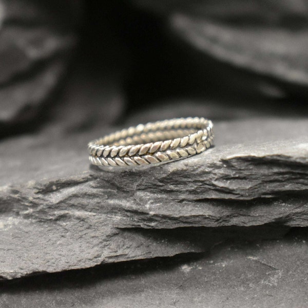 Silver Braided Ring - Etsy