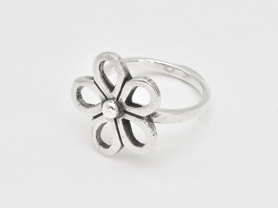 Large Flower Ring, Flower Ring, Cut Out Flower, Five Petal Flower ...