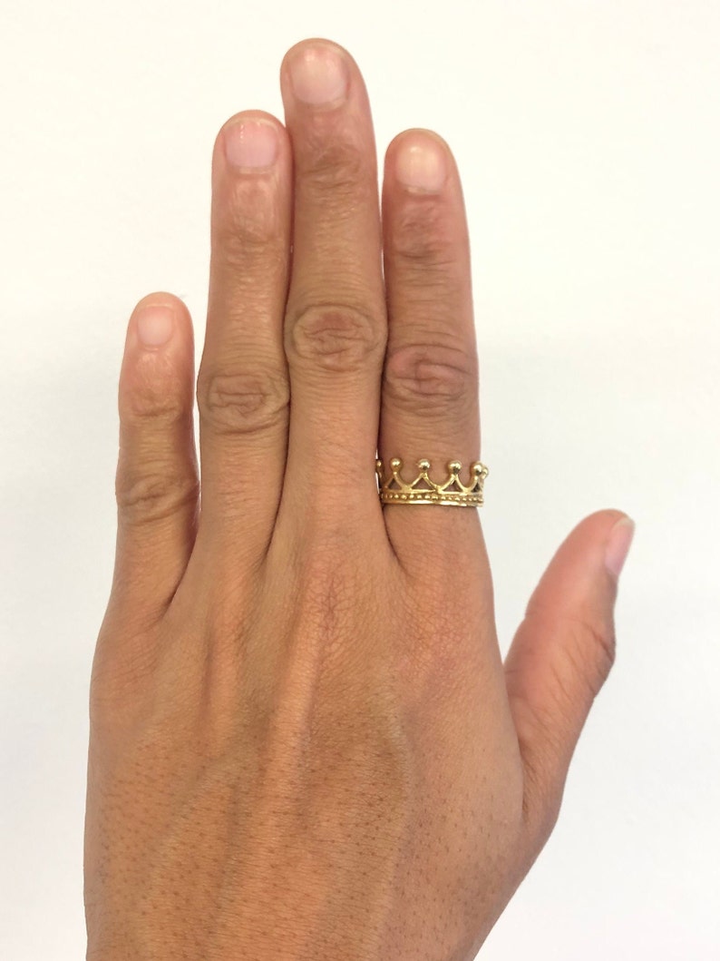 Gold Crown Ring Gold Tiara Ring Gold Princess Ring Queen - Etsy