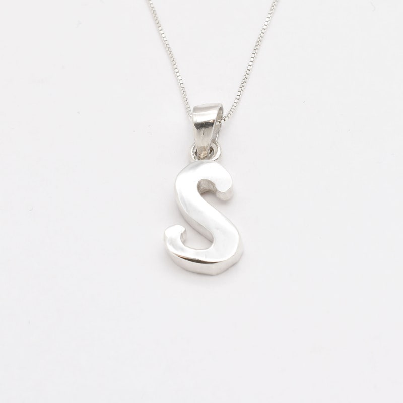 Letter S Necklace - Etsy