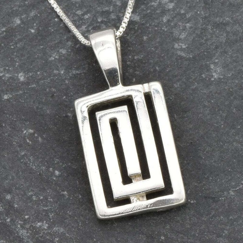 Silver Pendant Necklace - Etsy