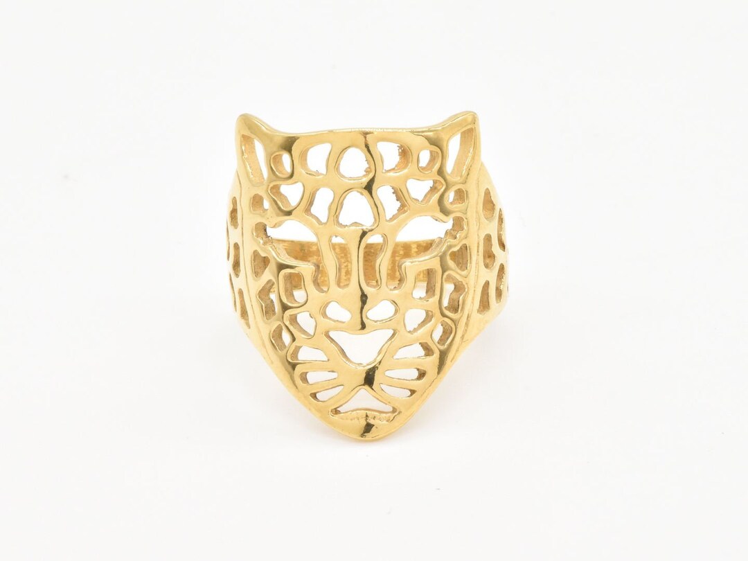 Gold Jaguar Ring Animan Theme Ring Jaguar Head Jaguar - Etsy